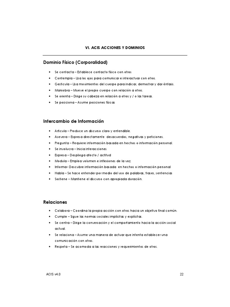 ACIS Indicadores | PDF