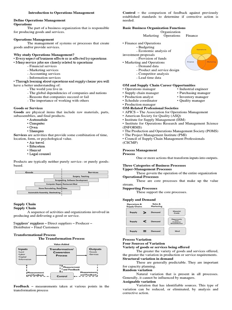 Operations Management by Witzel | PDF | Supply Chain | Operations ...
