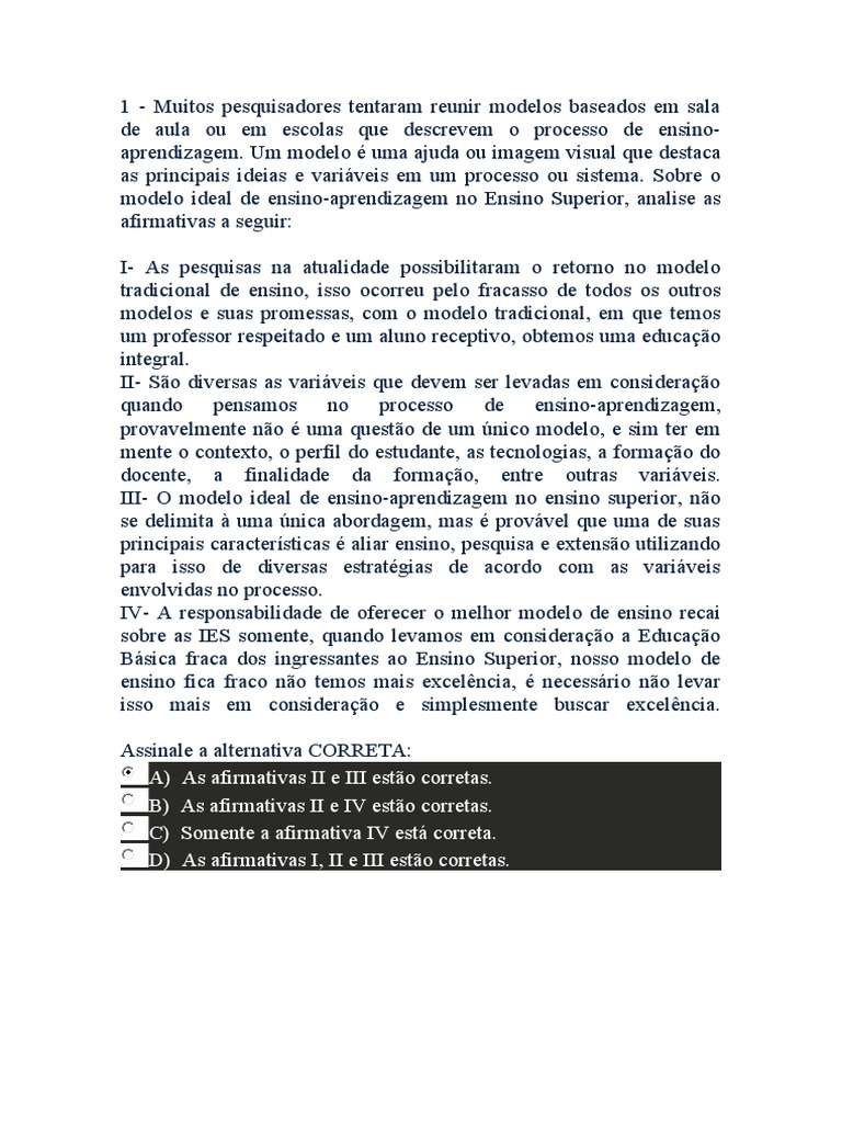 AV 1 Uni 1 - Perspectivas Profissionais | PDF | Ensino Superior | Universidade