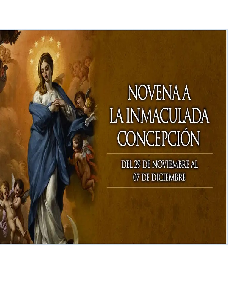 Novena A La Inmaculada Concepción | PDF | María, madre de Jesús | eucaristía