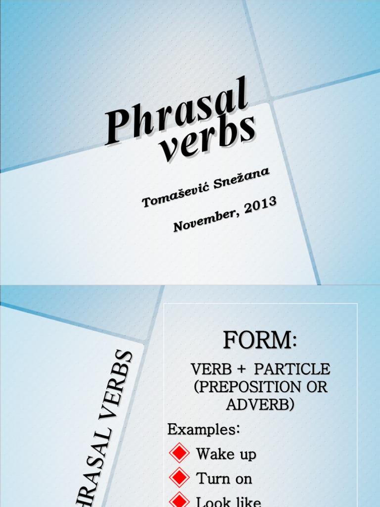 Unit 2 Phrasal Verbs | Download Free PDF | Grammar | Languages