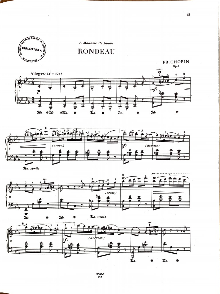 Rondo C-Moll Op.1 Chopin | PDF