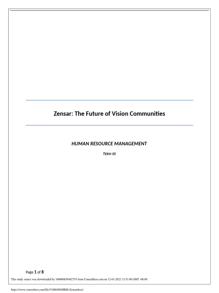 HRM Zensar | PDF | Innovation | Evaluation