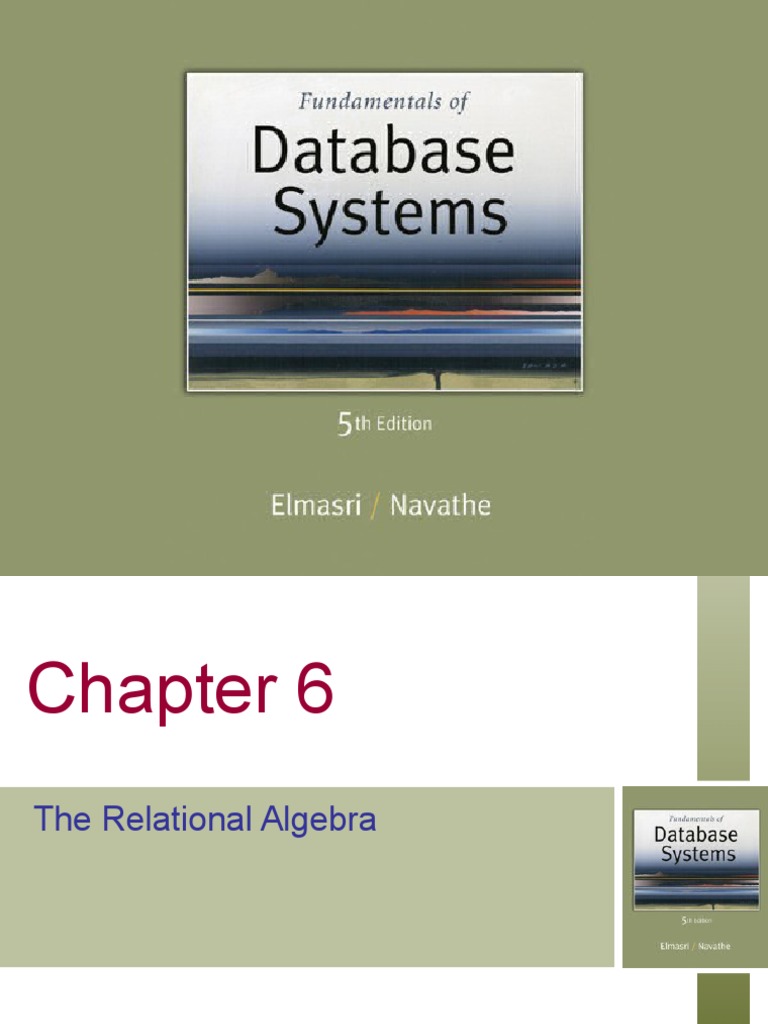 Chapter06 Relational Algebra Pdf Relational Model Mathematics