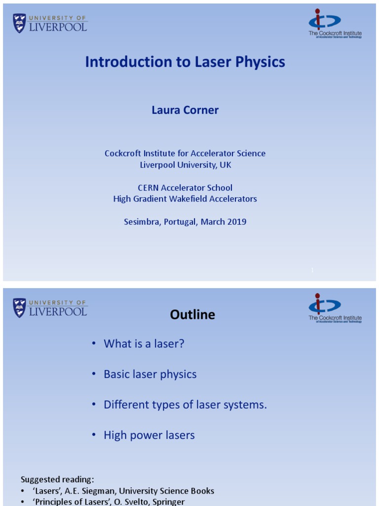 Introduction to Laser Physics Basics | PDF | Laser | Light