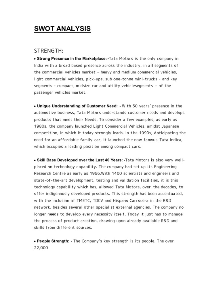 Swot Analysis | PDF | Luxury Vehicles | Car