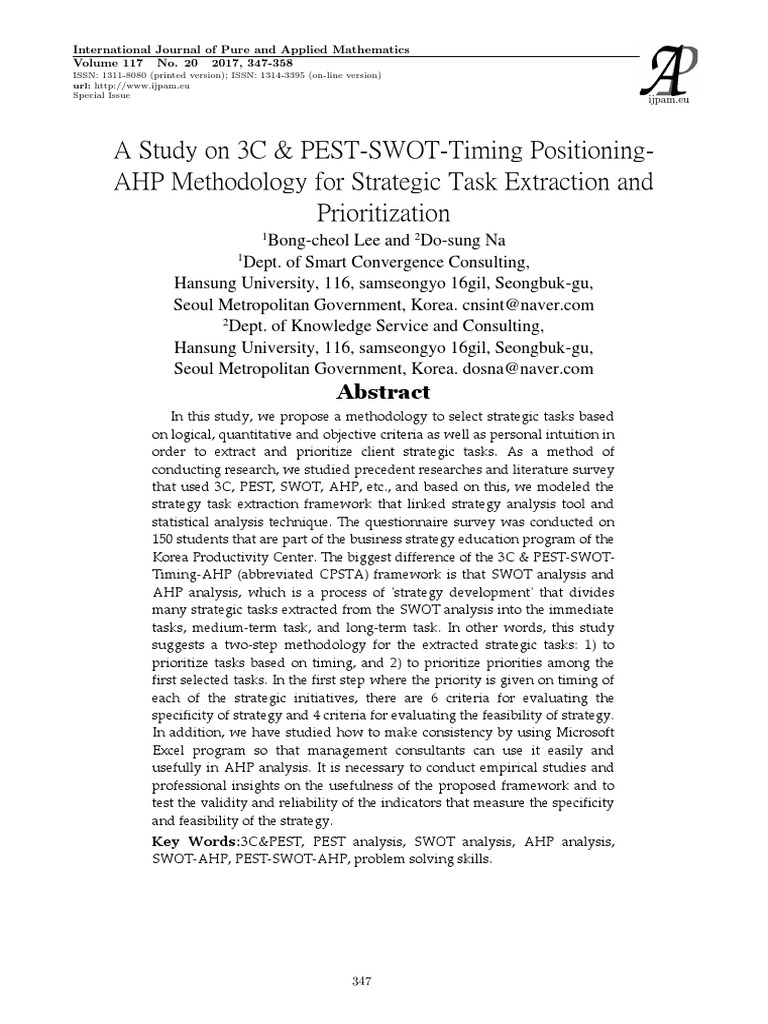 A Study On 3c Pest Swot Timing Positioning Key Words 3cpest Pest | PDF | Swot Analysis ...