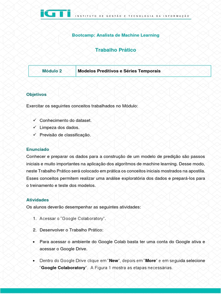 Enunciado Do Trabalho Prático - Módulo 2 (MPT) | PDF | Aprendizado de máquina | Ciência da ...