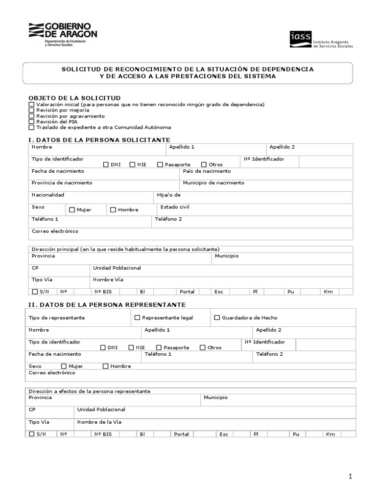 Solicitud Dependencia | PDF | Privacidad de la información | Pensión