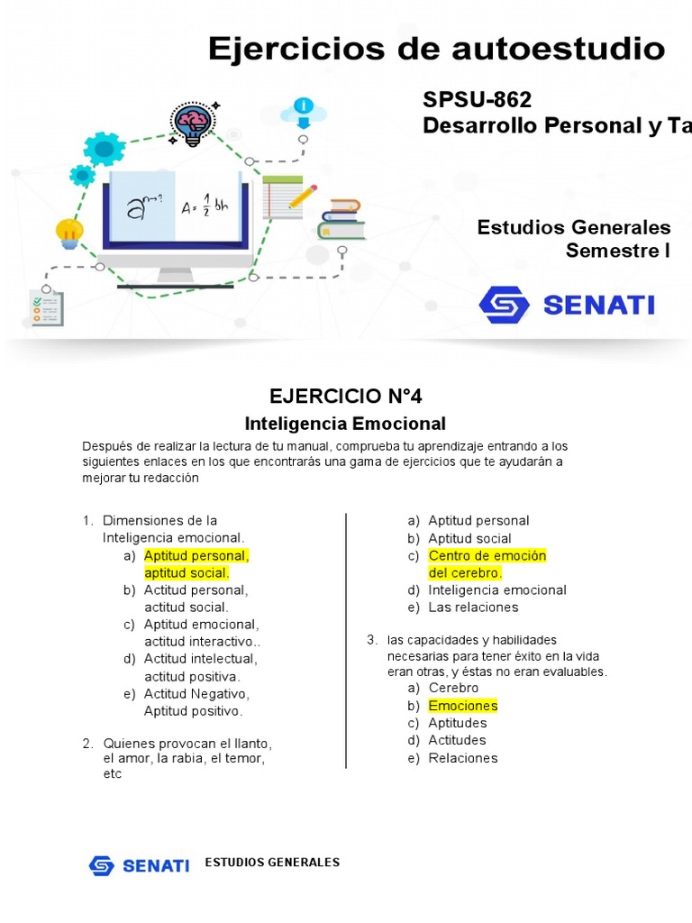 Unidad 4 - Semana 2 | PDF | Las emociones | Inteligencia emocional