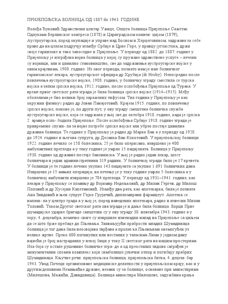 Broj Stanovnika Prijepolja 1851. God.-Osmanski Popis | PDF