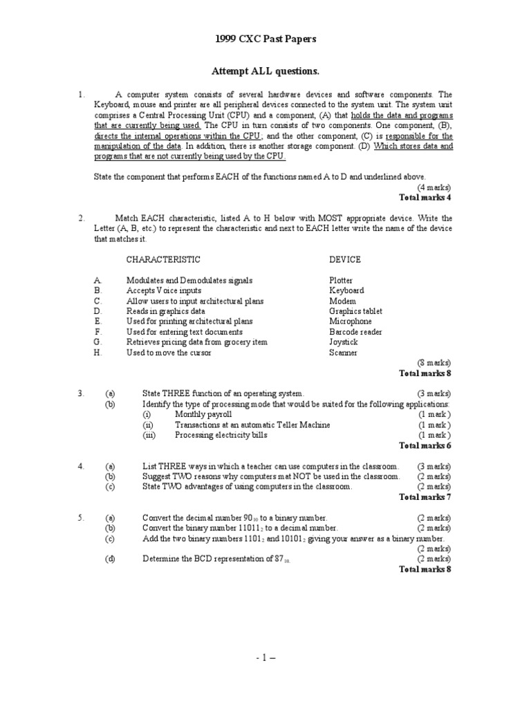 CXC1999 | PDF | Computer Keyboard | Computer Program