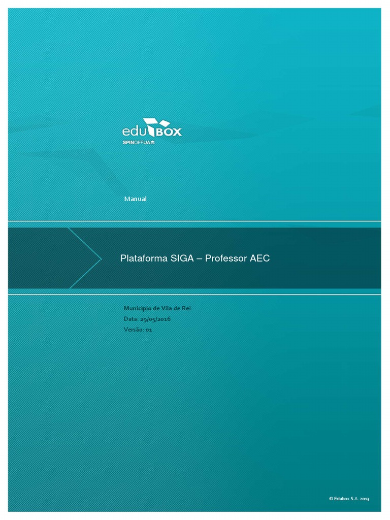 Manual Professor AEC - SIGA | PDF | Rede mundial de computadores | Internet e Web