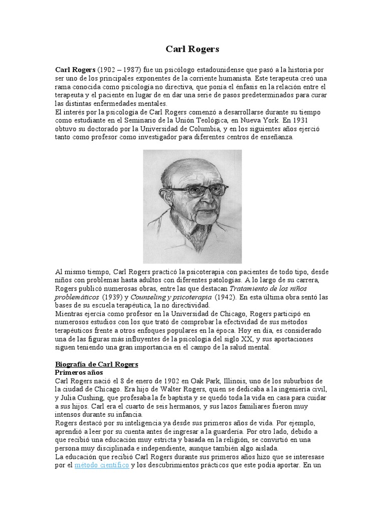Carl Rogers | PDF | Aprendizaje | Sicología