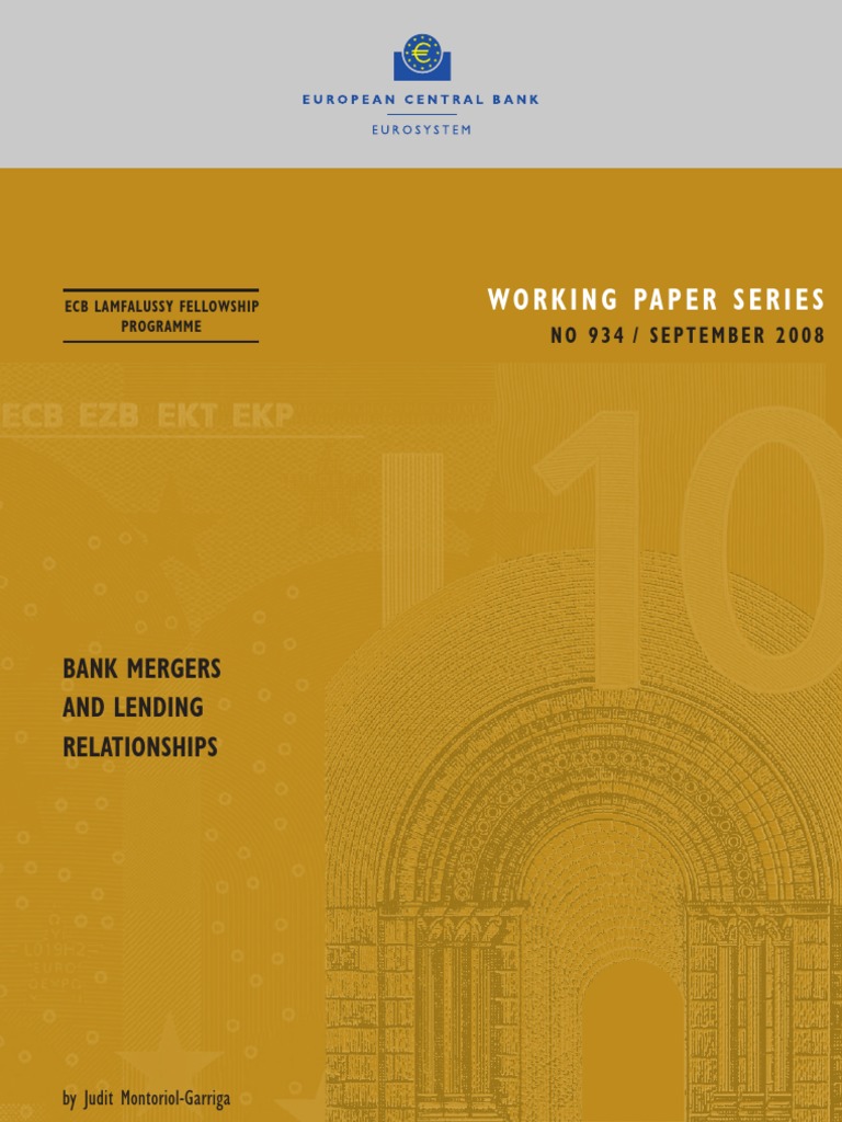 Working Paper Series: Bank Mergers and Lending Relationships | Download ...