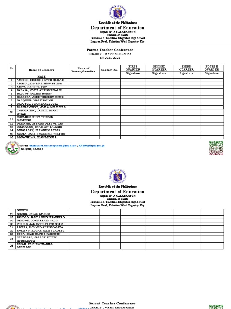 Attendance PTC | PDF | Social Institutions