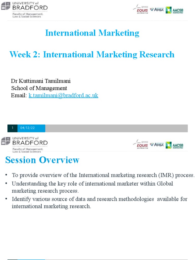 Lecture 2 - Global Marketing Research | PDF | Marketing Research ...