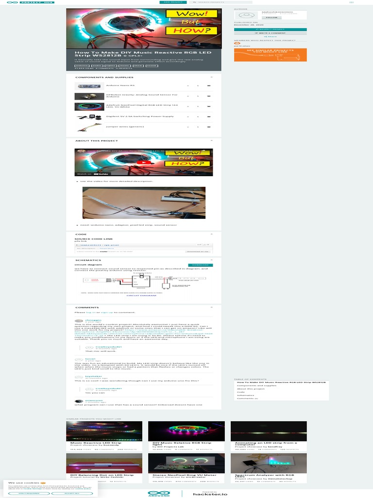 Create Arduino CC Projecthub MaheshBHISHNOI How Toke Diy Music Reactive ... Create Arduino CC Projecthub MaheshBHISHNOI How Toke Diy Music Reactive ...