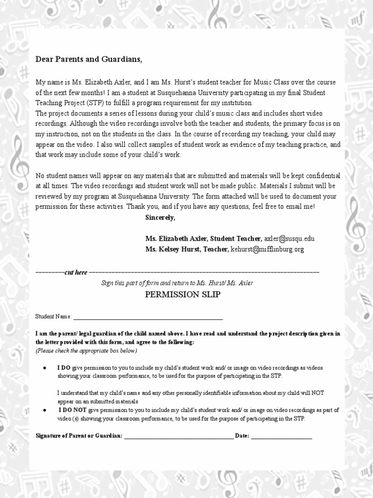 STP Permission Form Axler | Download Free PDF | Teachers | Behavior Modification