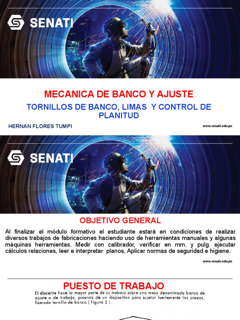 01 A Sesion Banco y Ajuste | PDF | Tornillo | Herramientas