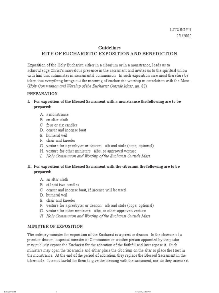Liturgy 9 | PDF | Eucharist | Mass (Liturgy)