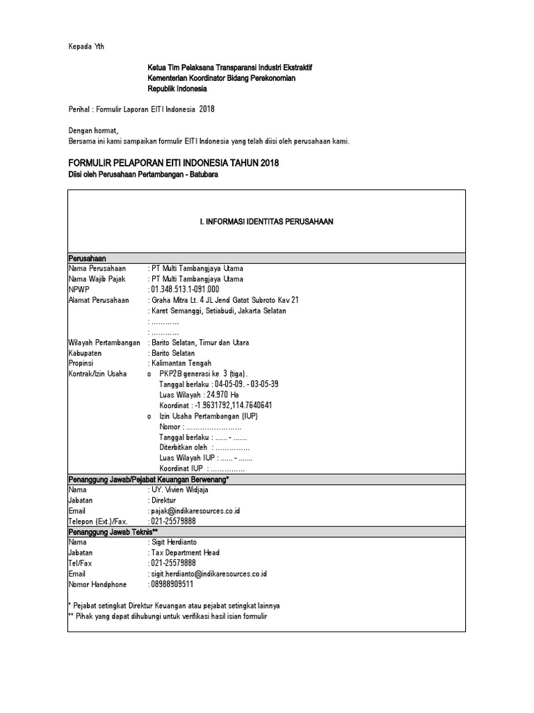 MNB Multi Tambangjaya Utama 061 | PDF