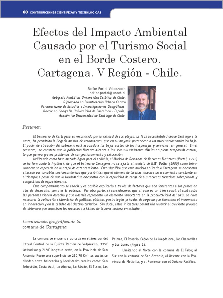Efectos Del Impacto Ambiental Causado Por El Turismo Social. Cartagena ...