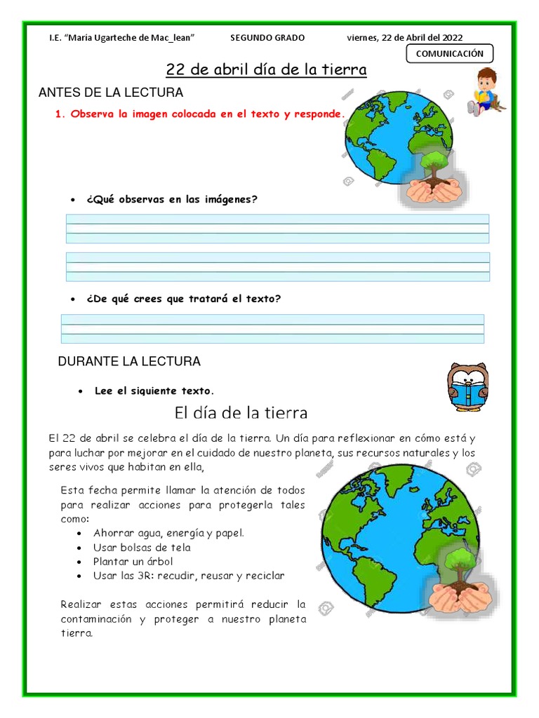 DÍA DE LA TIERRA - Final | PDF | Tierra