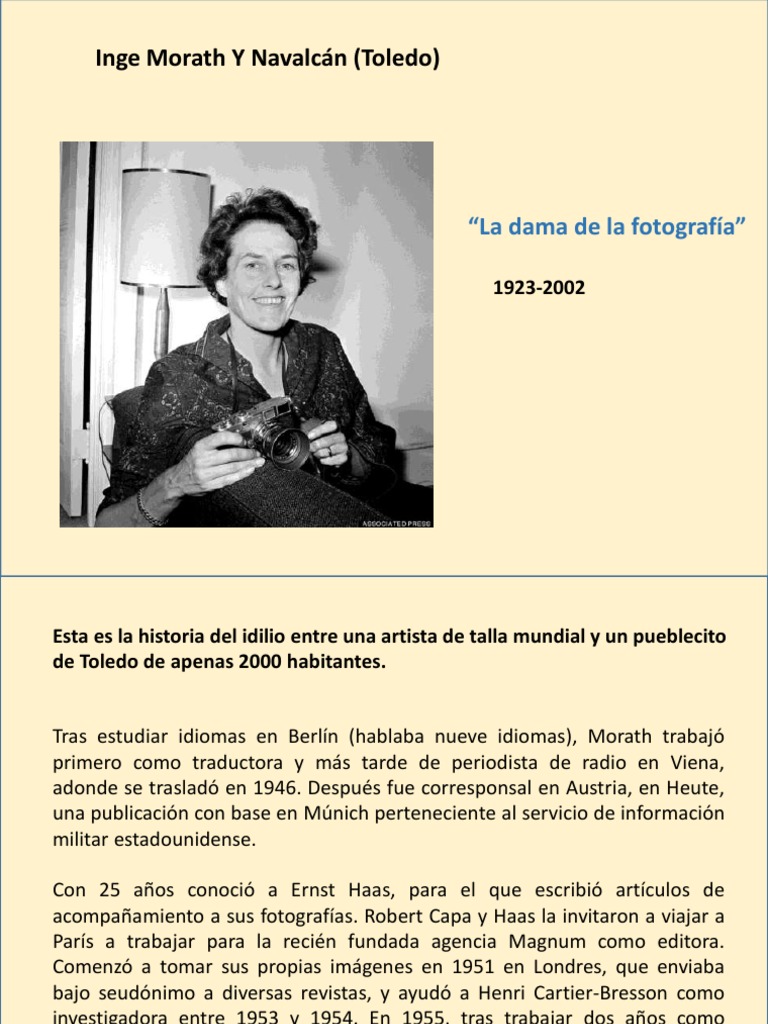 Inge Morath: Fotografía y Navalcán | PDF