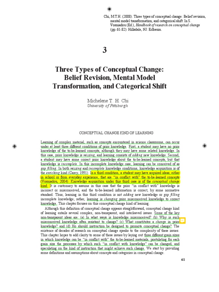 3.three Types of Conceptual Change Belief Revision Mental Model ...