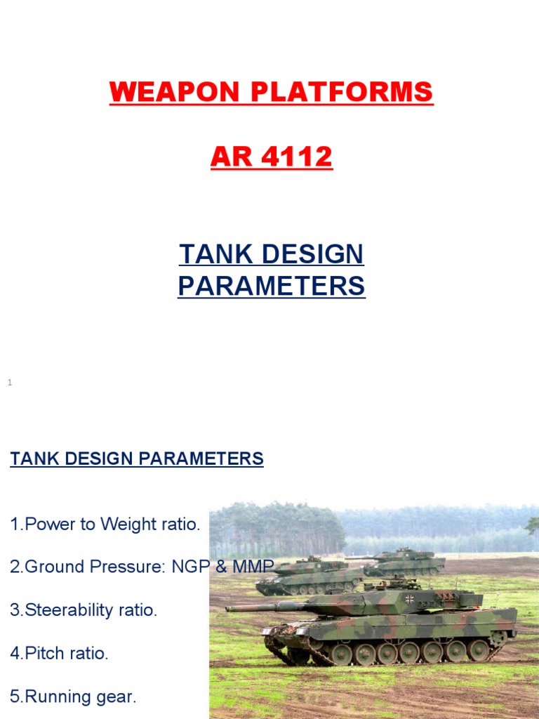 CH 1 Tank Design Parameters | PDF | Tanks | Equipment