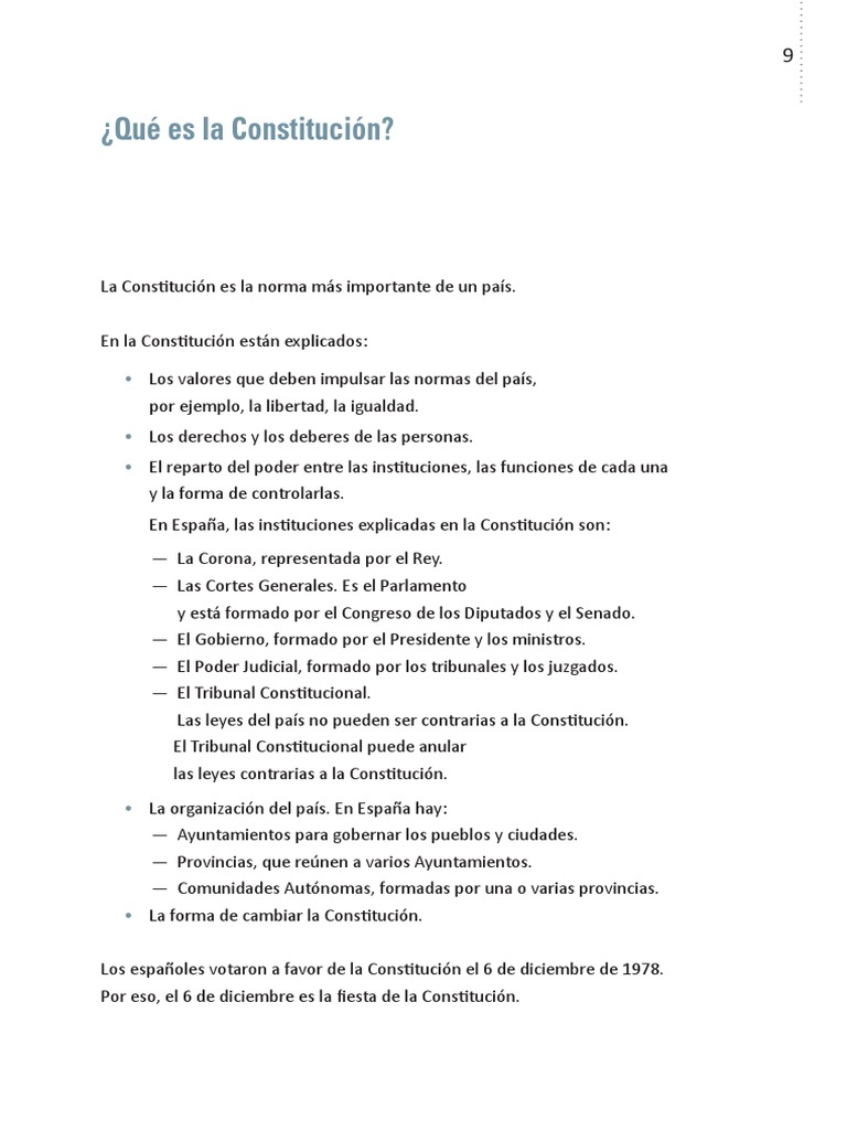 La Constitucion Espanola De 1978 Estructura Y Contenido Pdf España