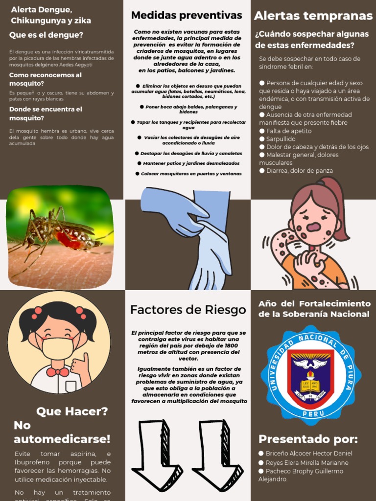 Triptico Dengue | PDF | Fiebre del zika | Enfermedades animales Triptico Dengue | PDF | Fiebre del zika | Enfermedades animales