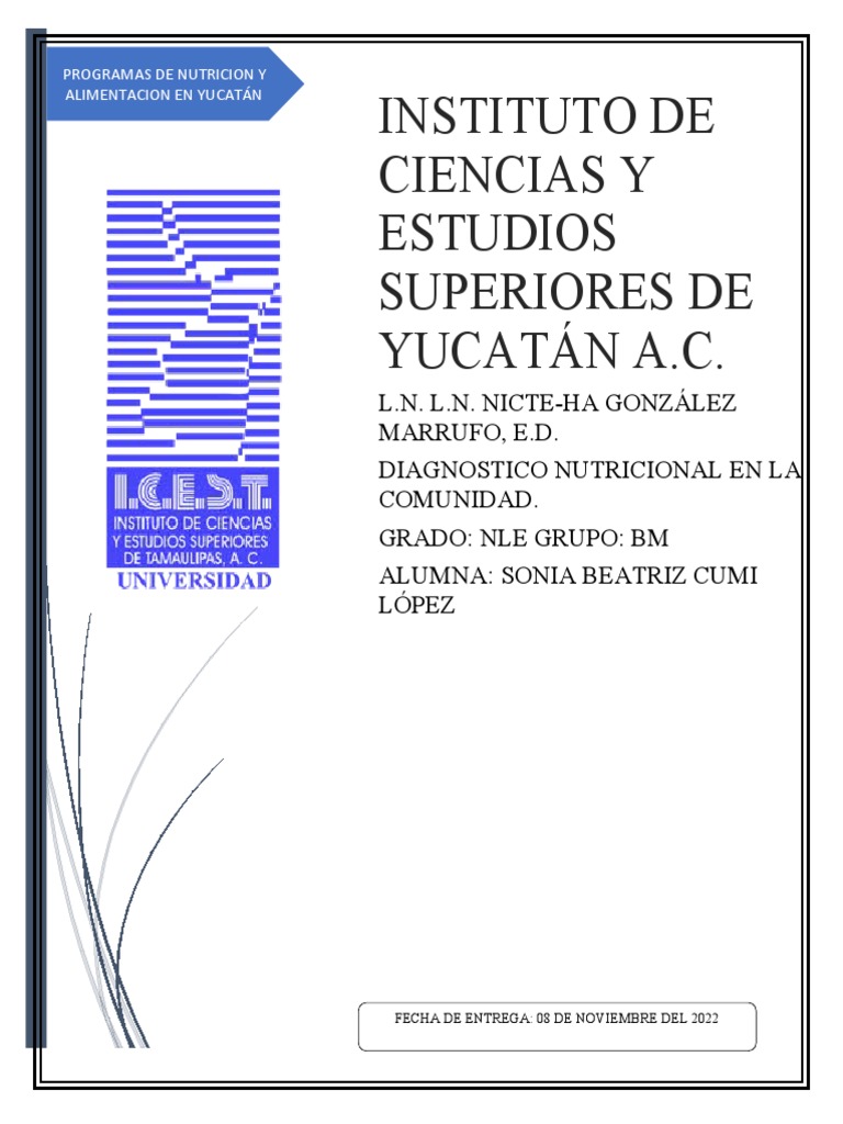 Programas de Alimentacion y Nutricion en Yucatán | PDF | Alimentos ...