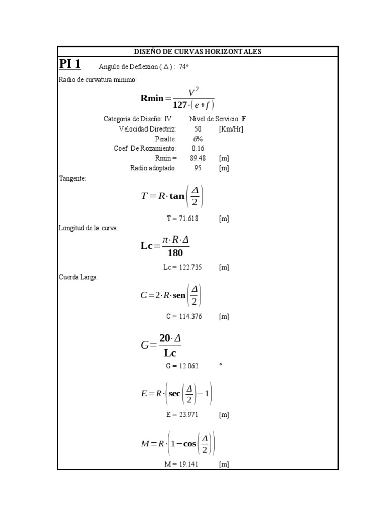 Diseño de Curvas Horizontales | PDF | Geometría métrica | Colector