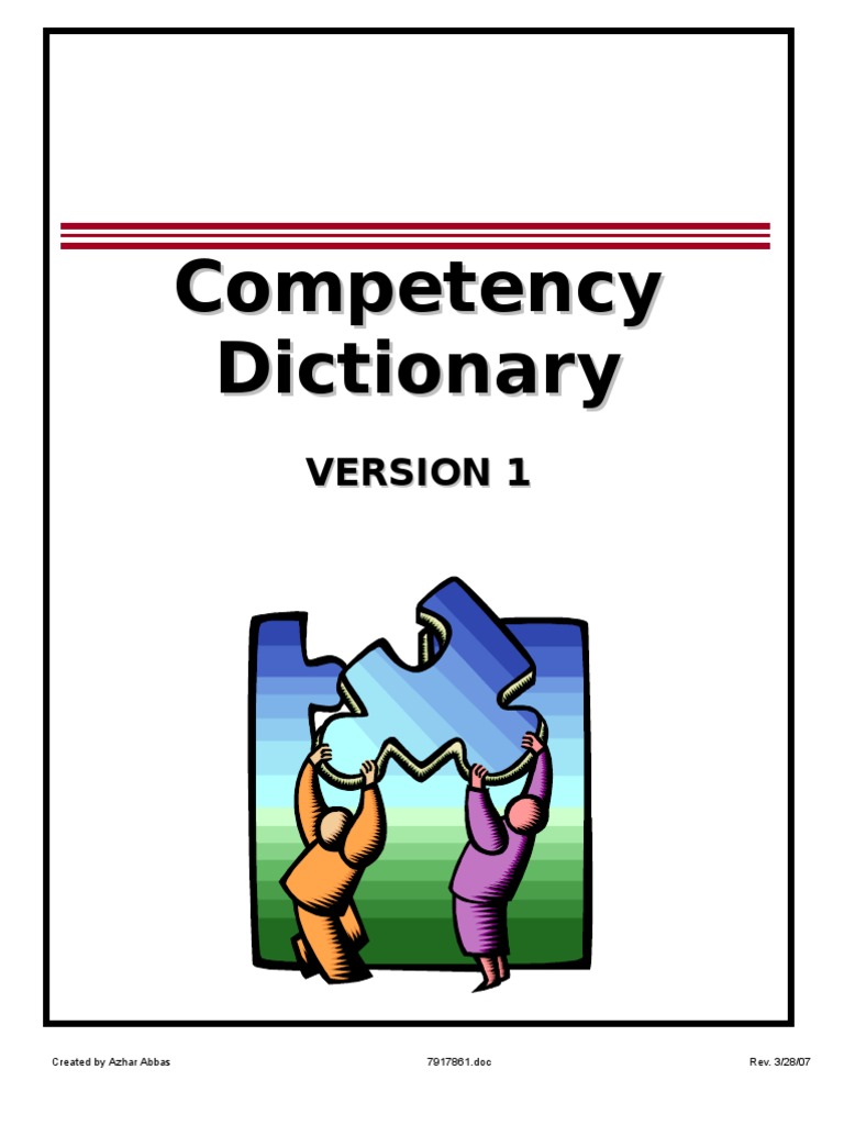 Competency Dictionary | Competence (Human Resources) | Strategic Management