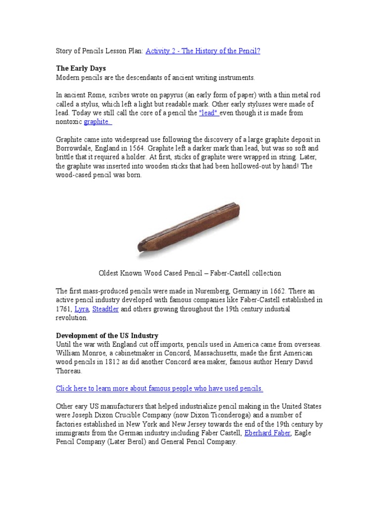The Evolution of the Pencil: From Ancient Styluses to a Global Industry ...