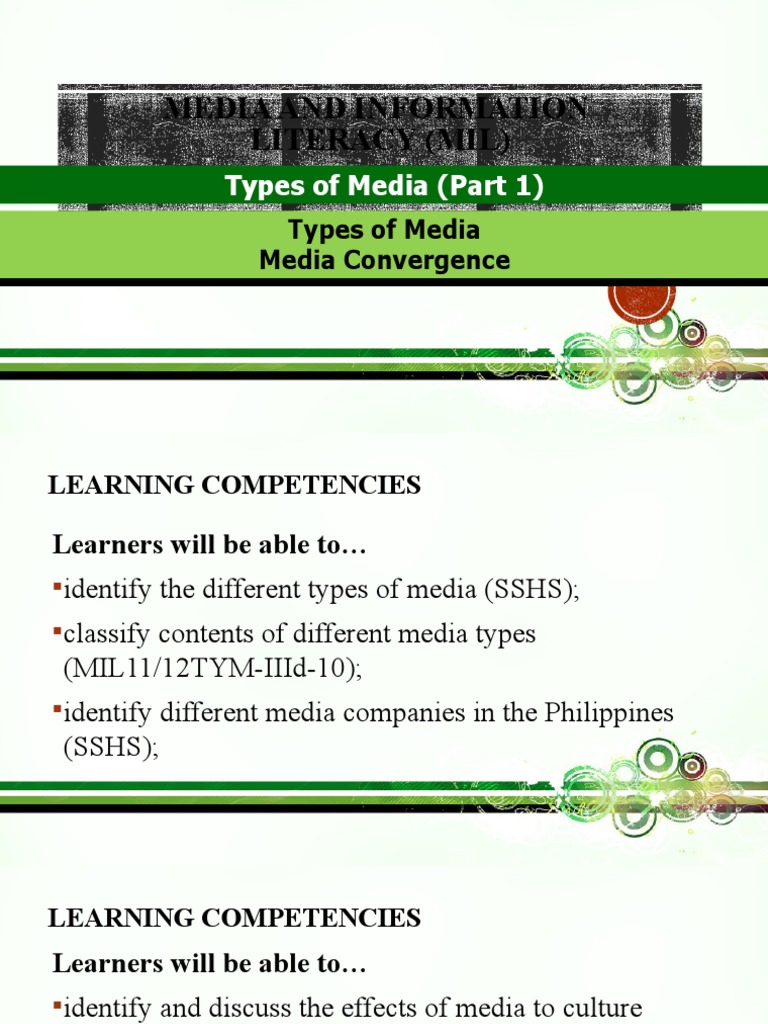 4.MIL 4. Types of Media (Part 1) - Types of Media and Media Convergence ...