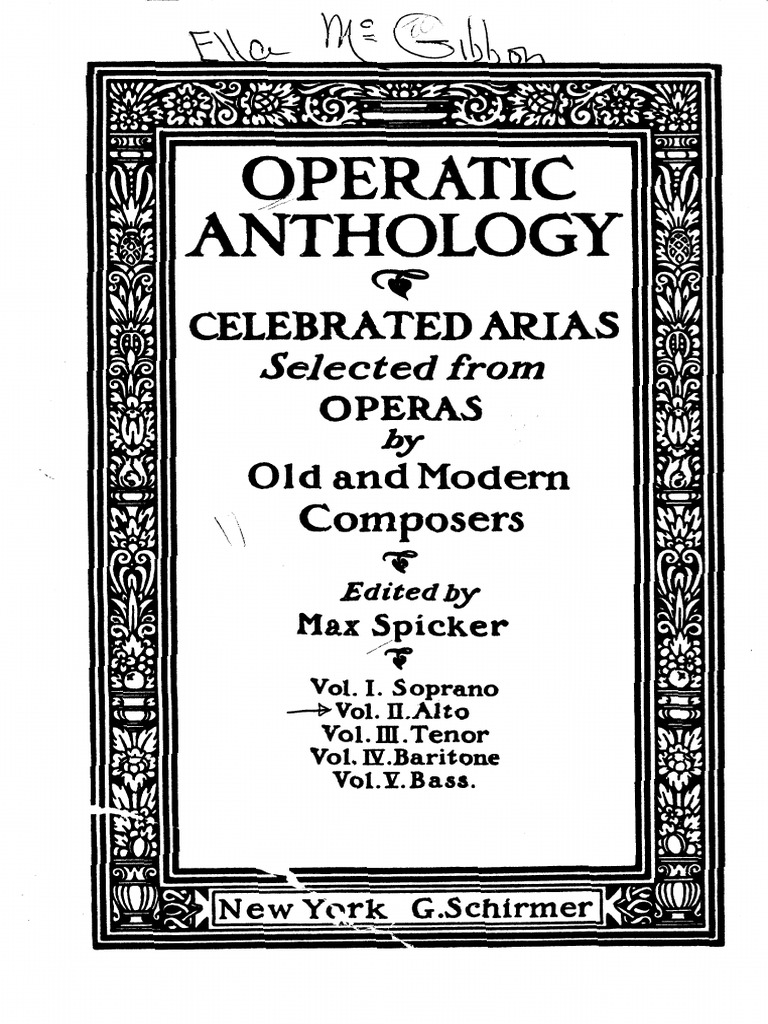 Operatic Anthology Mezzo Soprano PDF | PDF