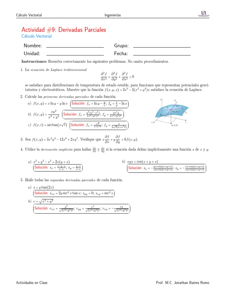 Derivadas parciales de funciones de varias variables y ecuaciones implícitas | PDF | Ecuación ...