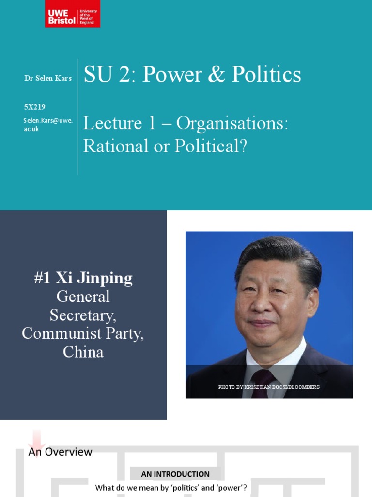 SU2 - Power and Politics - Lecture 1 | PDF | Decision Making | Behavioural Sciences