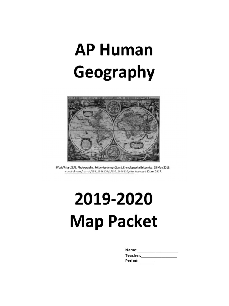 AP Human Geography-Map Packet | PDF