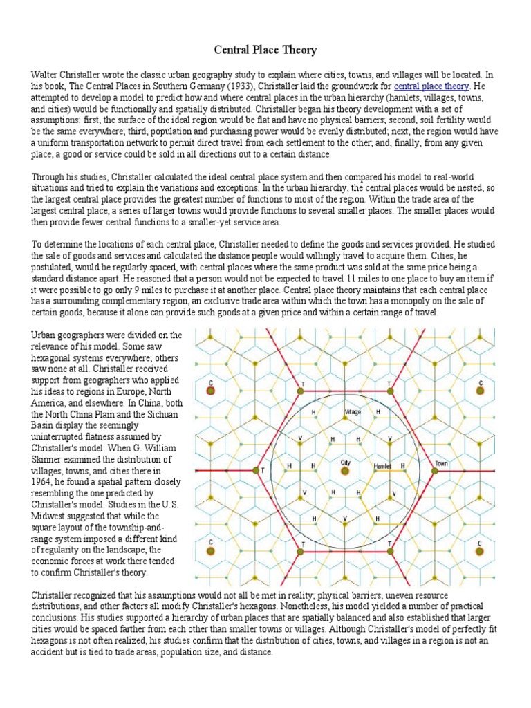 Central Place Theory | PDF | Science