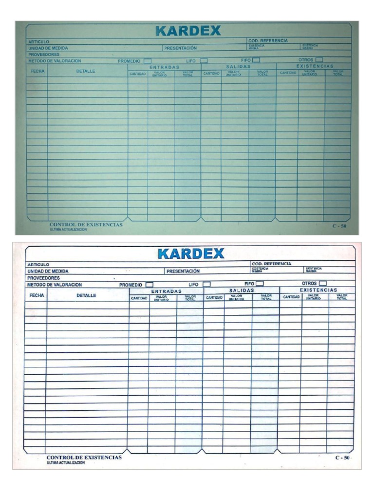 Tarjeta Kardex | PDF