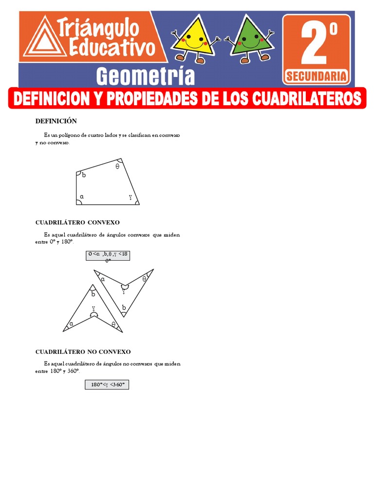 Definicion y Propiedades de Los Cuadrilateros para Segundo Grado de ...