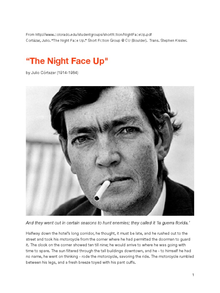 Cortazar The Night Face Up | PDF