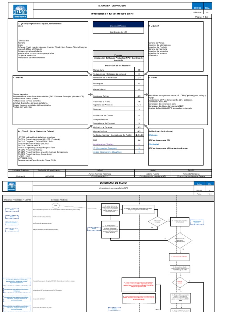DPR-005 Introduccion A Nuevos Productos Rev. 01 | PDF | Ingeniería de Procesos | Business