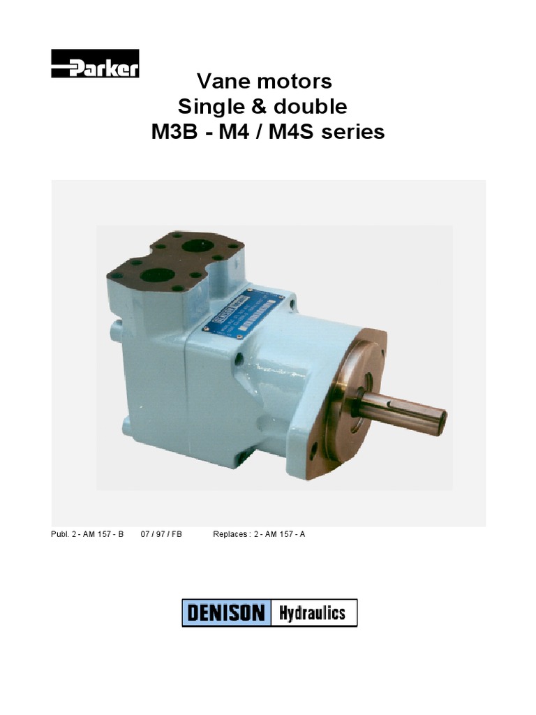 Parker (M4 - M4S, M4D, M4SD) Hydraulic Motors, Vane Motors M4 - M4S ...