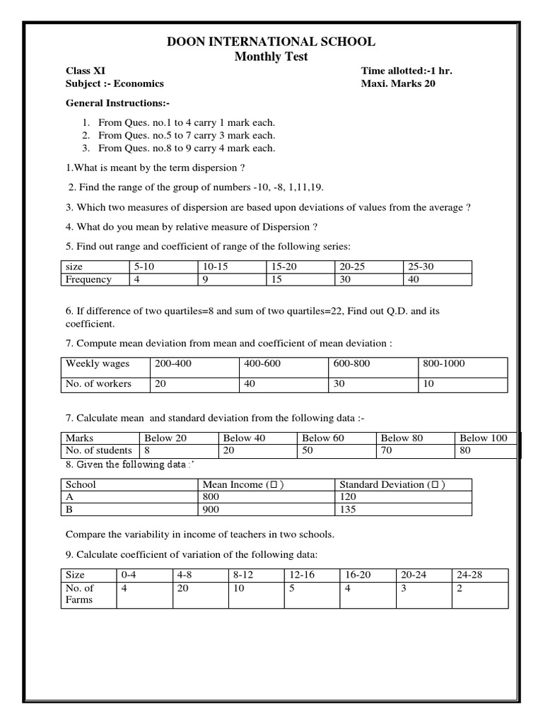 Class XI Jan Monthly Test | PDF | Teaching Methods & Materials