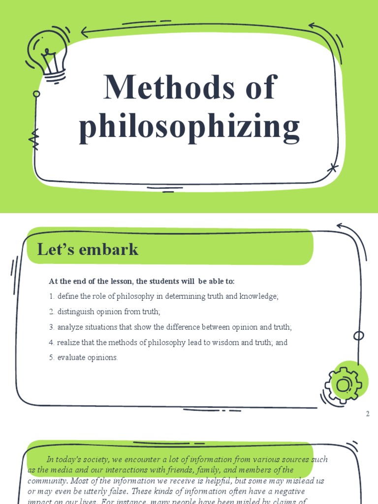 Methods of Philosophizing and Truth | PDF | Truth | Argument